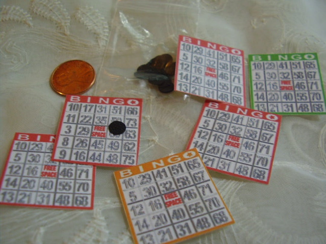 Miniature BINGO Game/dollhouse/greeting Card/scrapbookong - Etsy