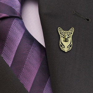 Pembroke Welsh Corgi Brooch Solid Gold - Etsy