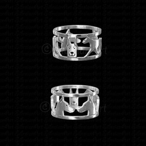 Doberman Filigree Style Ring Sterling Silver 925 Gift for - Etsy