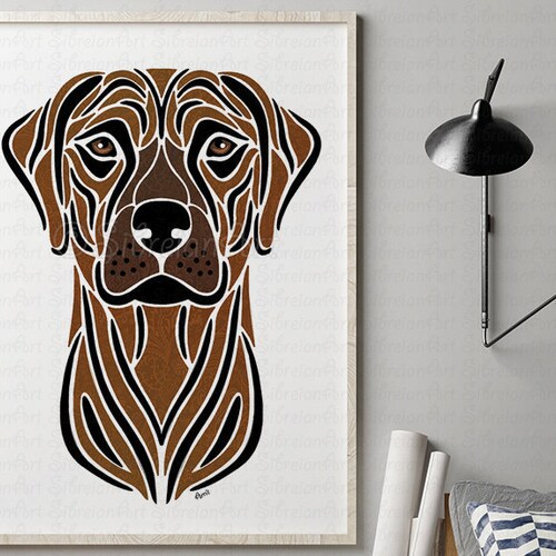 Rhodesian Ridgeback Art Print Dog Pop Art Bright Colors 8.5x11 - Etsy