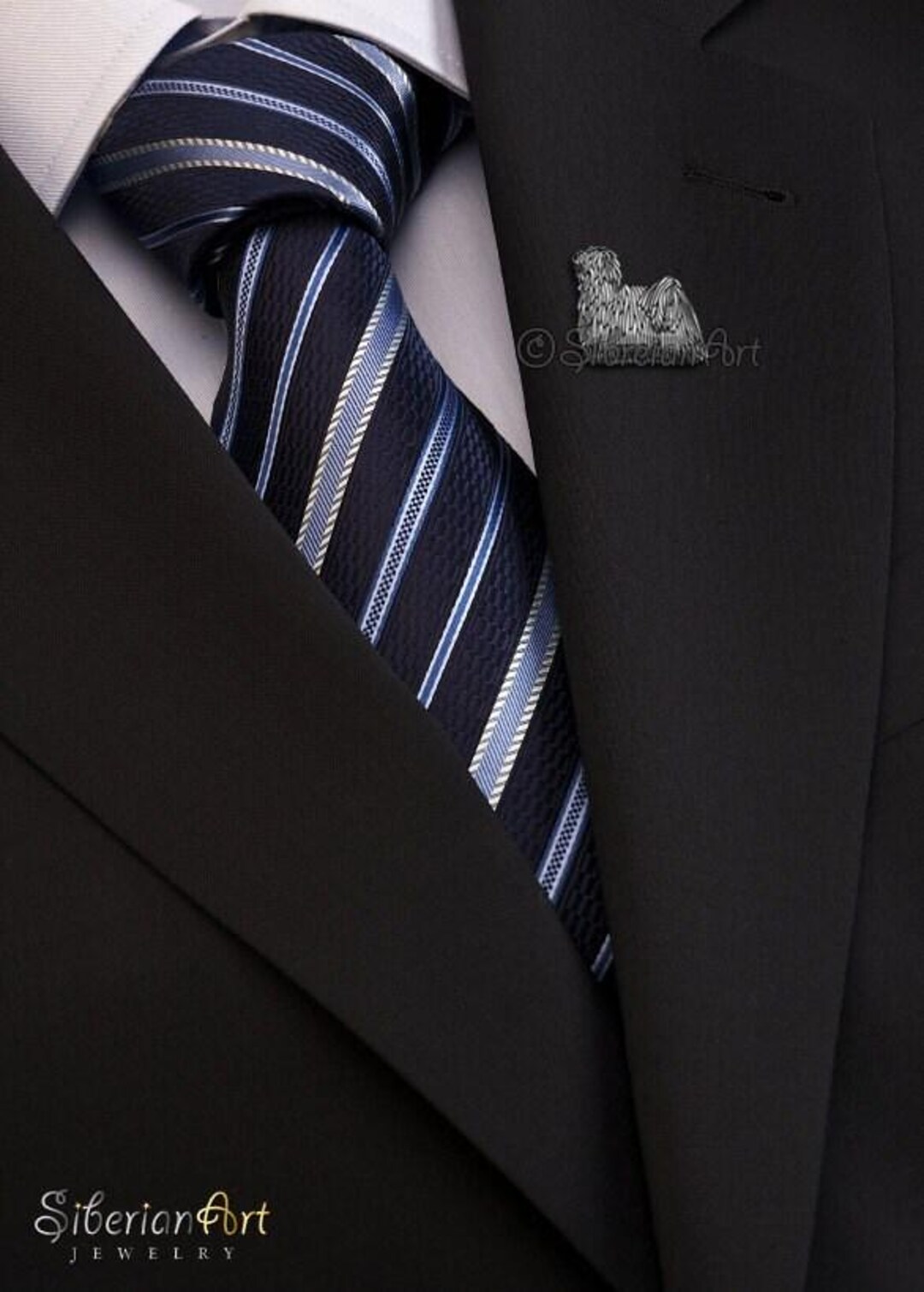 Puli Brooch Sterling Silver Pet Dog Hungarian Puli Hungarian Water Dog ...