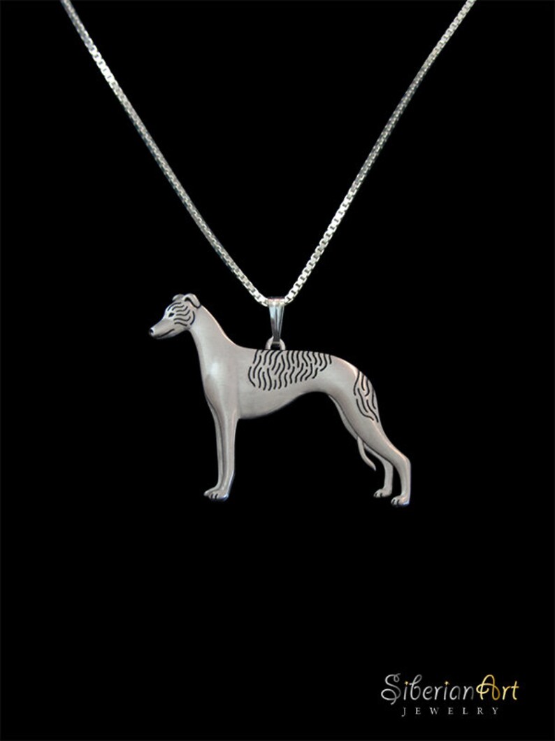 Standing Whippet Jewelry Sterling Silver Pendant and | Etsy