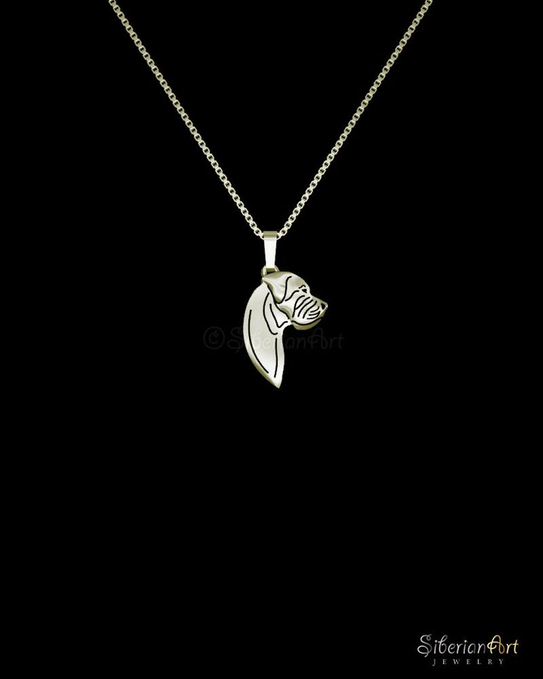 14k Yellow Gold Perro De Presa Canario Necklace Gift for Dog Lovers Dog ...