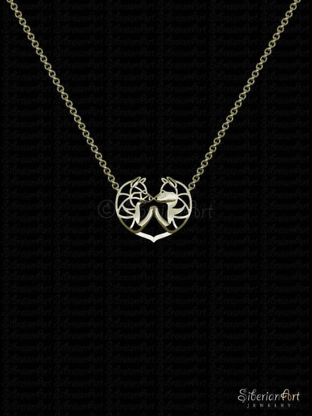 14k Gold Akita Inu Necklace - Etsy