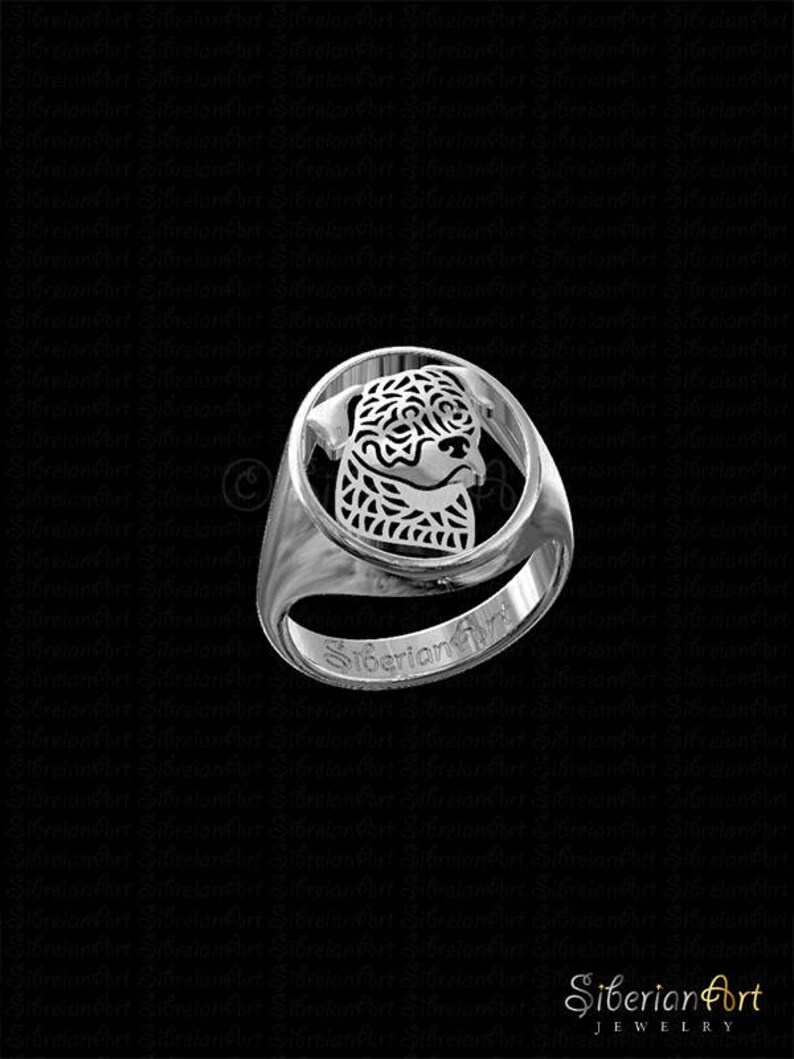 Rottweiler Ring Sterling Silver 925 Gift for Dog Lovers - Etsy
