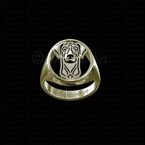 Doberman Ring Solid 14k Gold Gift for Dog Lovers and Owners Pet Jewelry ...