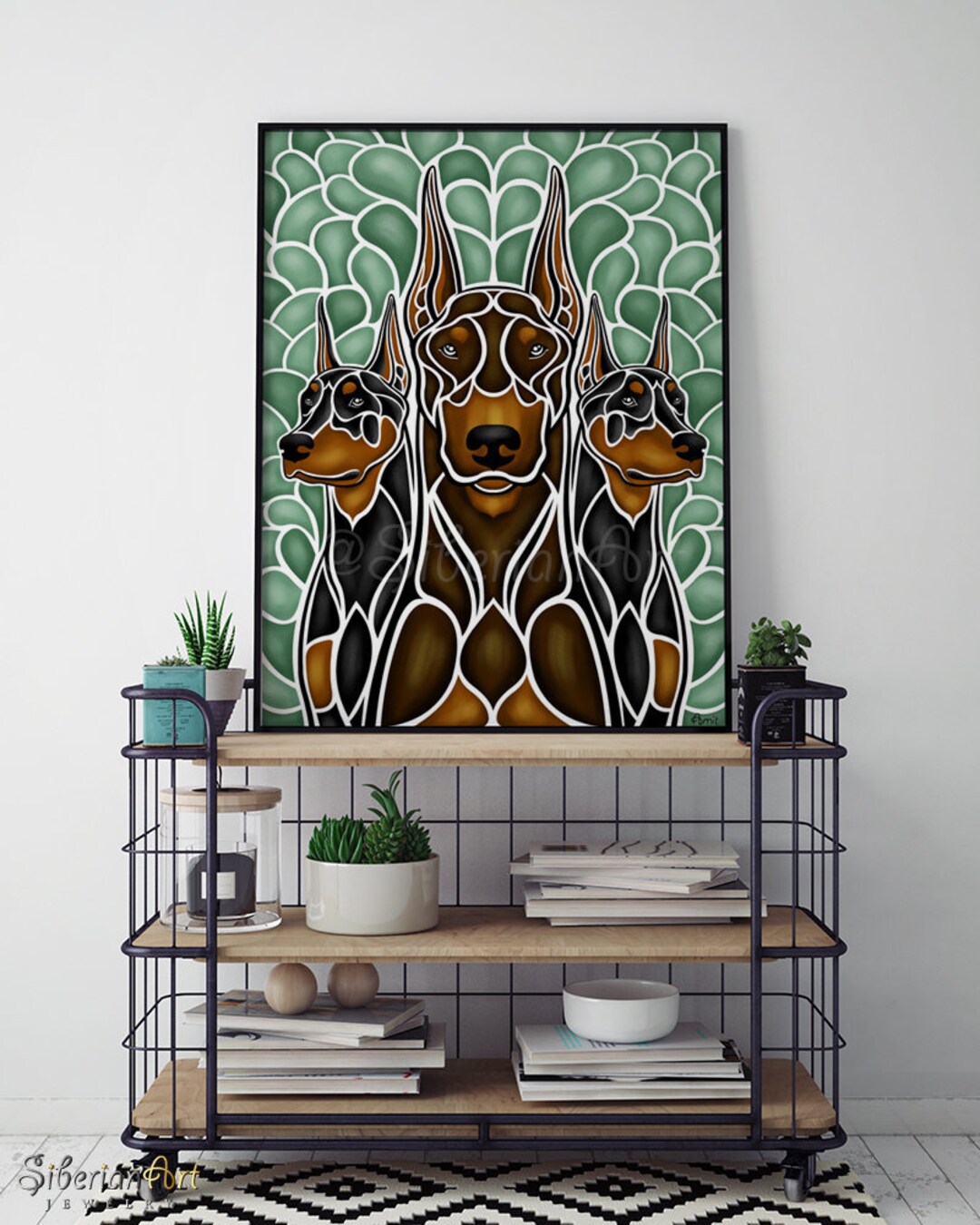 Doberman Print - Etsy