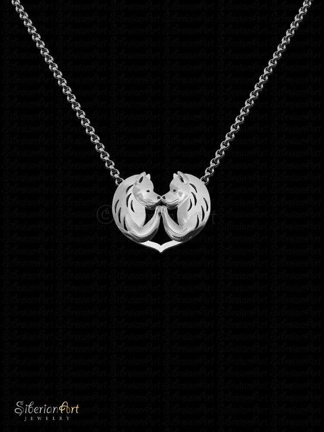 Sterling Silver Samoyed Dog Necklace - Etsy