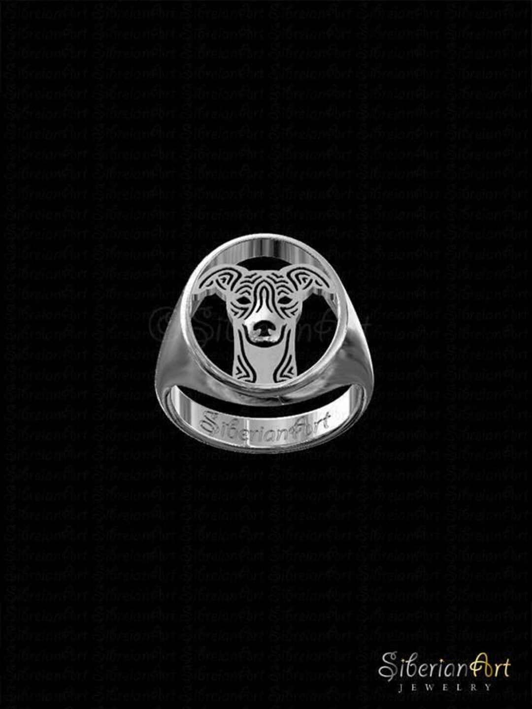 Sterling Silver Whippet Ring - Etsy