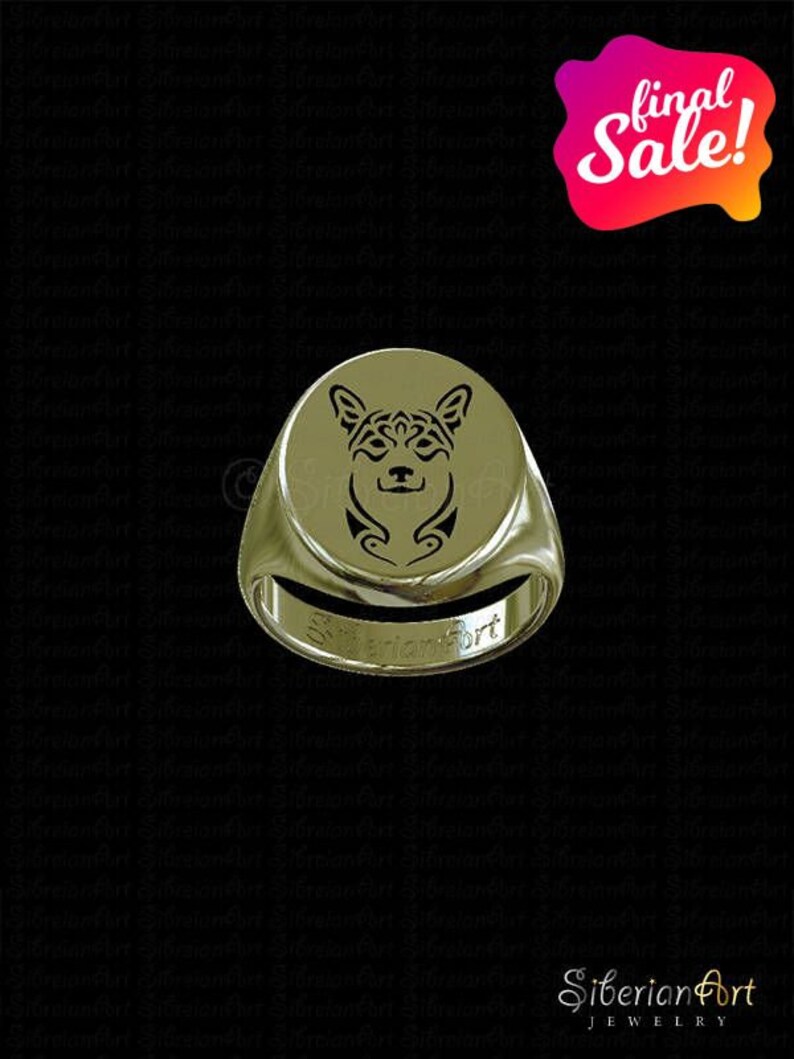 Pembroke Welsh Corgi Ring Solid 14k Gold Gift for Dog - Etsy