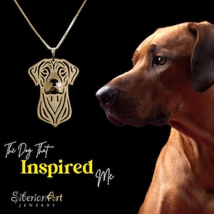 14k Yellow Gold Necklace - Rhodesian Ridgeback Pendant, Unique Gift for ...