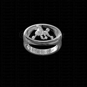 Poodle Ring Sterling Silver 925 Gift for Dog Lovers and | Etsy