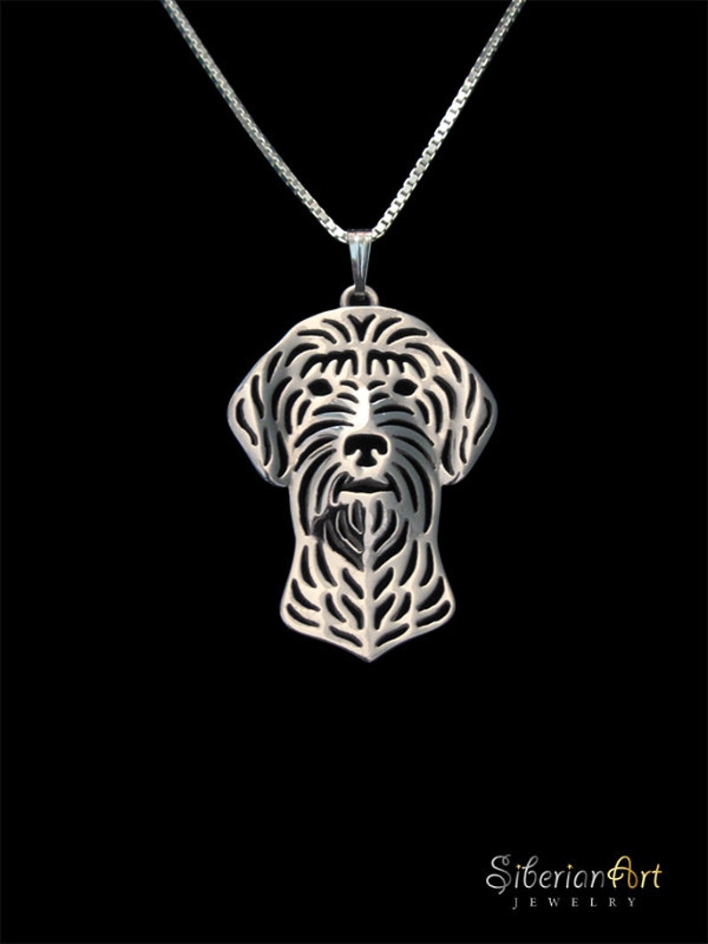 Wirehaired Pointing Griffon Sterling Silver Pendant and - Etsy
