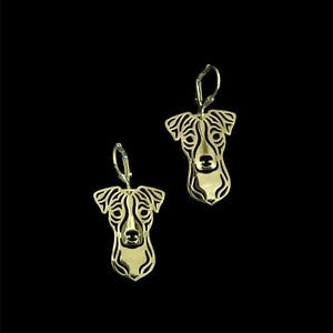 Jack Russell Terrier Earrings Solid Gold - Etsy