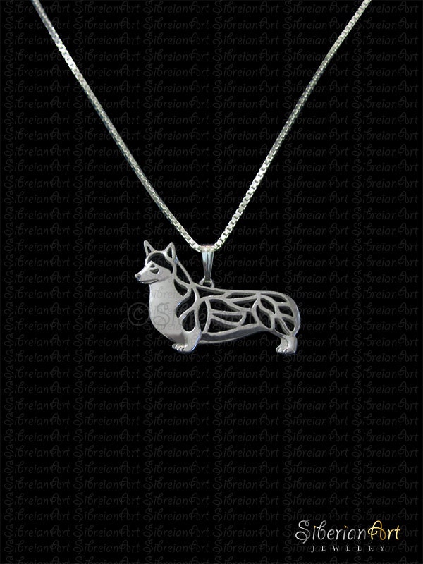 Pembroke Welsh Corgi Sterling Silver Pendant and Necklace - Etsy