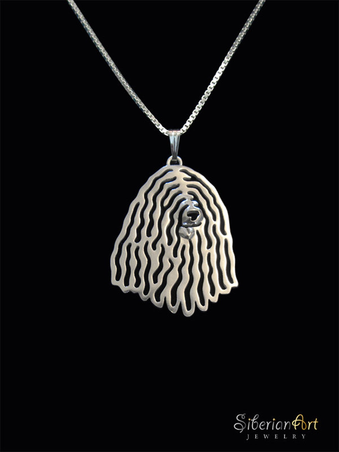 Puli Sterling Silver Pendant and Necklace. | Etsy