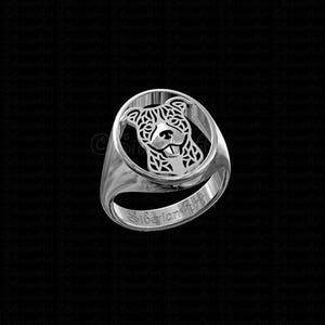 Pitbull Pit Bull Terrier Ring Sterling Silver 925 Pet Jewelry Best ...