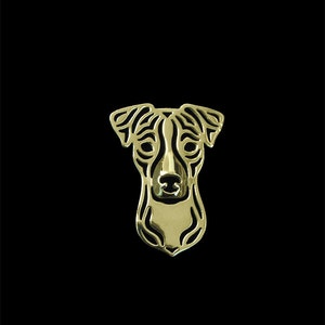 Jack Russell Terrier Brooch Solid Gold - Etsy