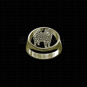 Smooth Chow Chow Ring Solid 14k Gold Gift for Dog Lovers and Owners Pet ...