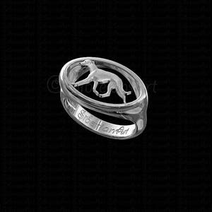 Whippet Ring Sterling Silver 925 Gift for Dog Lovers and - Etsy