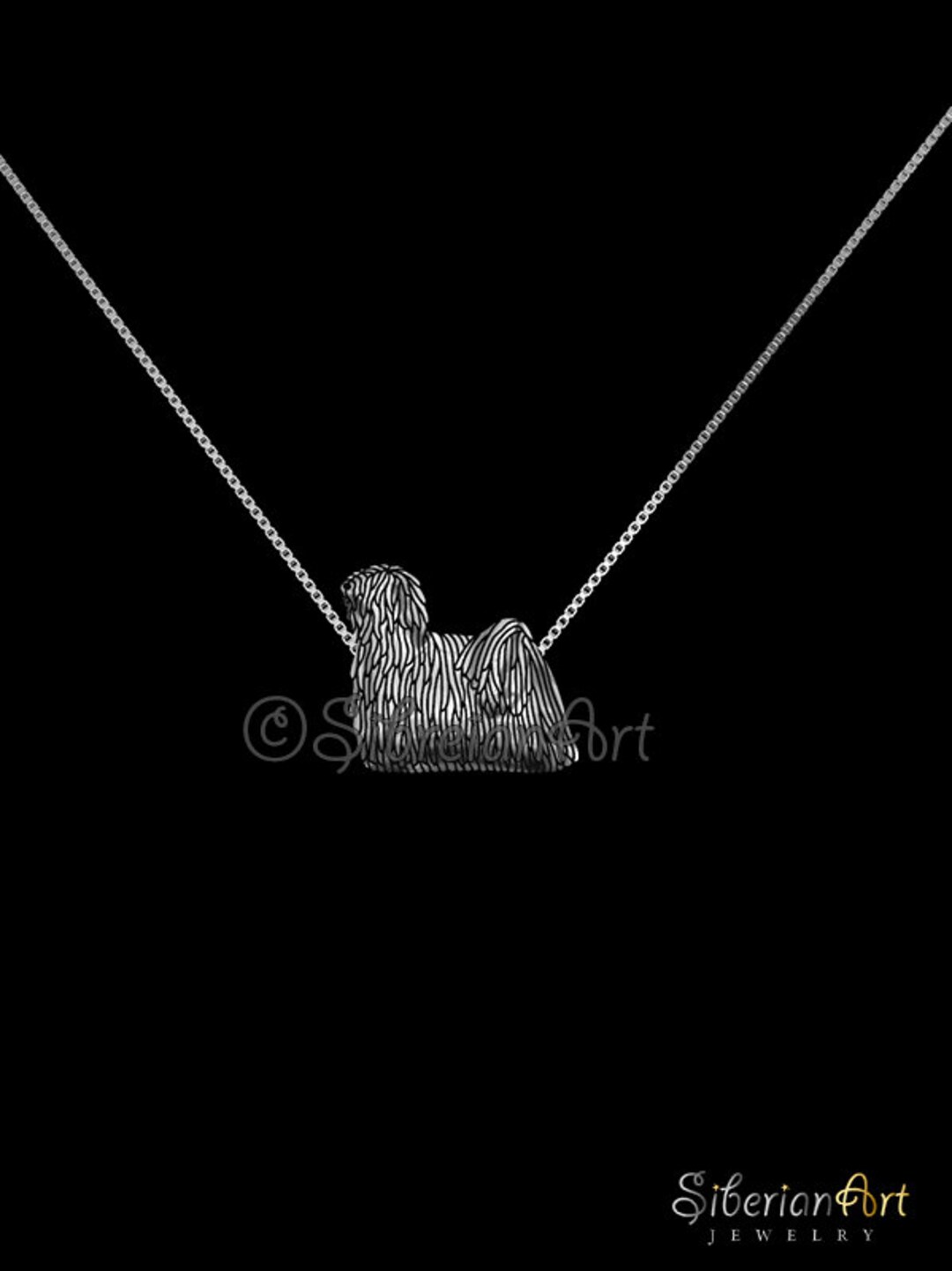 Puli Sterling Silver Pendant and Necklace - Etsy