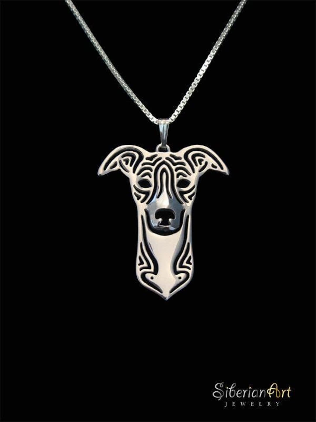 925 Sterling Silver Whippet Necklace Gift for Dog Lovers Dog Necklace ...