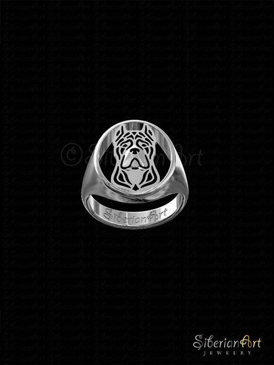925 Sterling Silver Cane Corso Ring Gift for Dog Lovers Dog Ring Pet ...