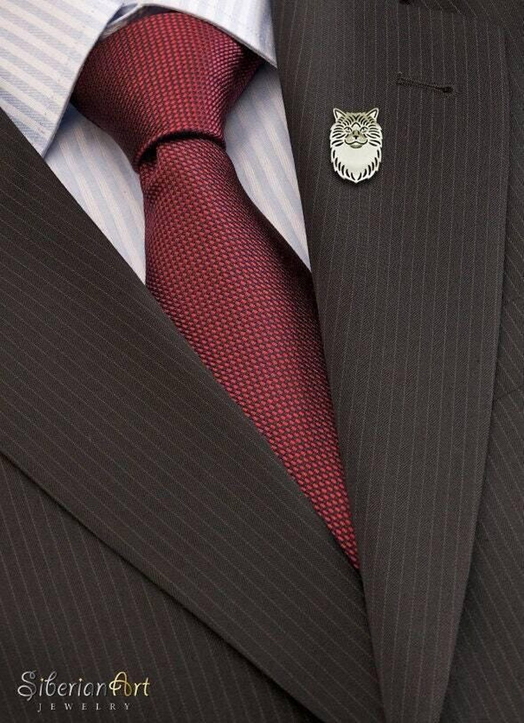 14k Yellow Gold Pet Cat Ragdoll Cat Brooch Gift for Cat Lovers Cat ...