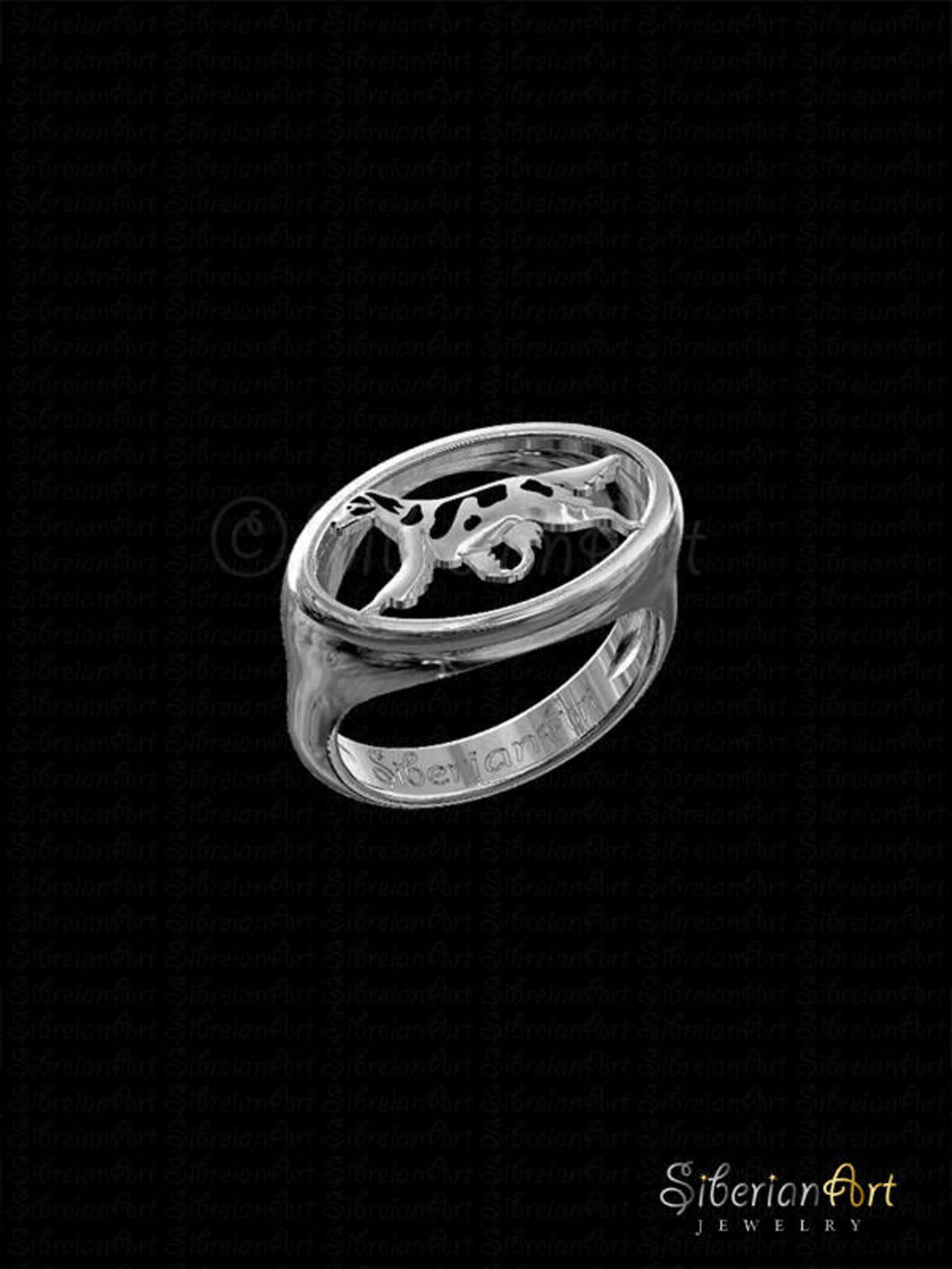 Irish Red and White Setter Ring Sterling Silver 925 Gift - Etsy