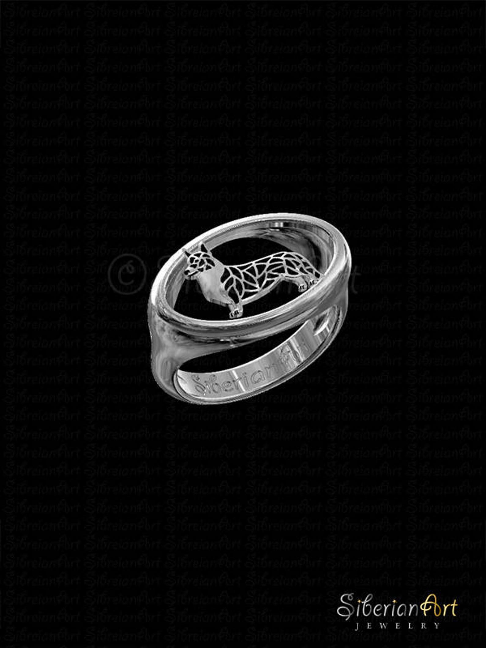 Cardigan Welsh Corgi Ring Sterling Silver 925 Gift for Dog - Etsy