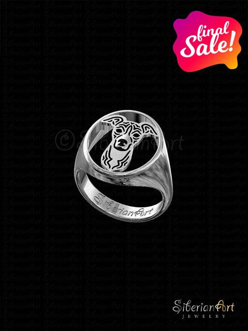 Italian Greyhound Ring Sterling Silver 925 Gift for Dog - Etsy