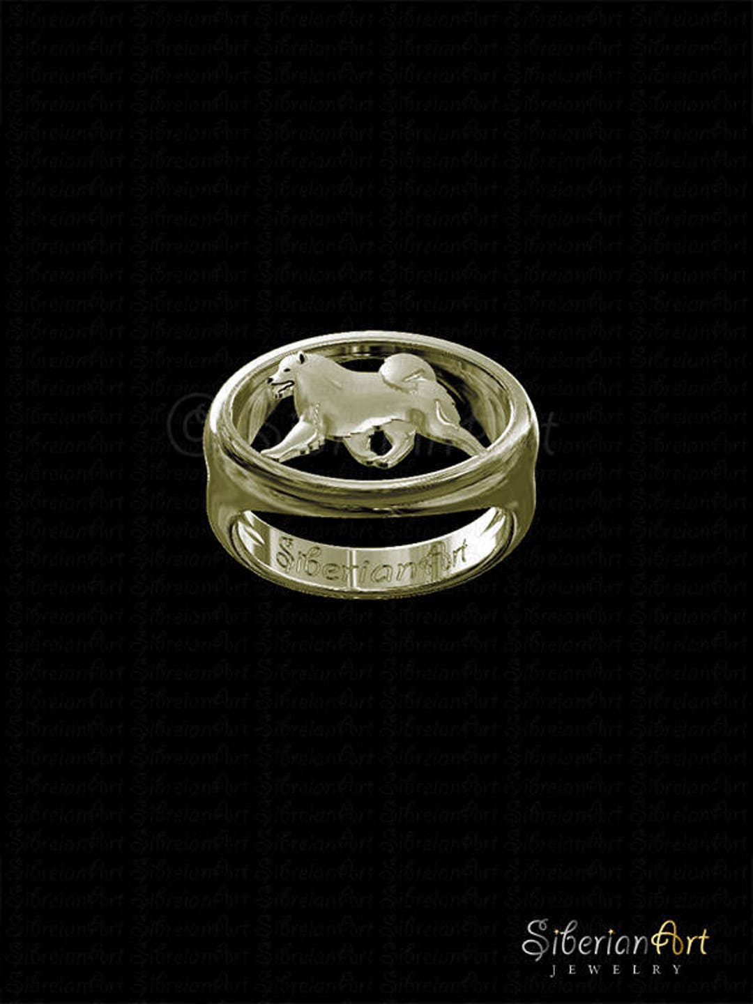 Samoyed Ring Solid 14k Gold Gift for Dog Lovers and Owners - Etsy