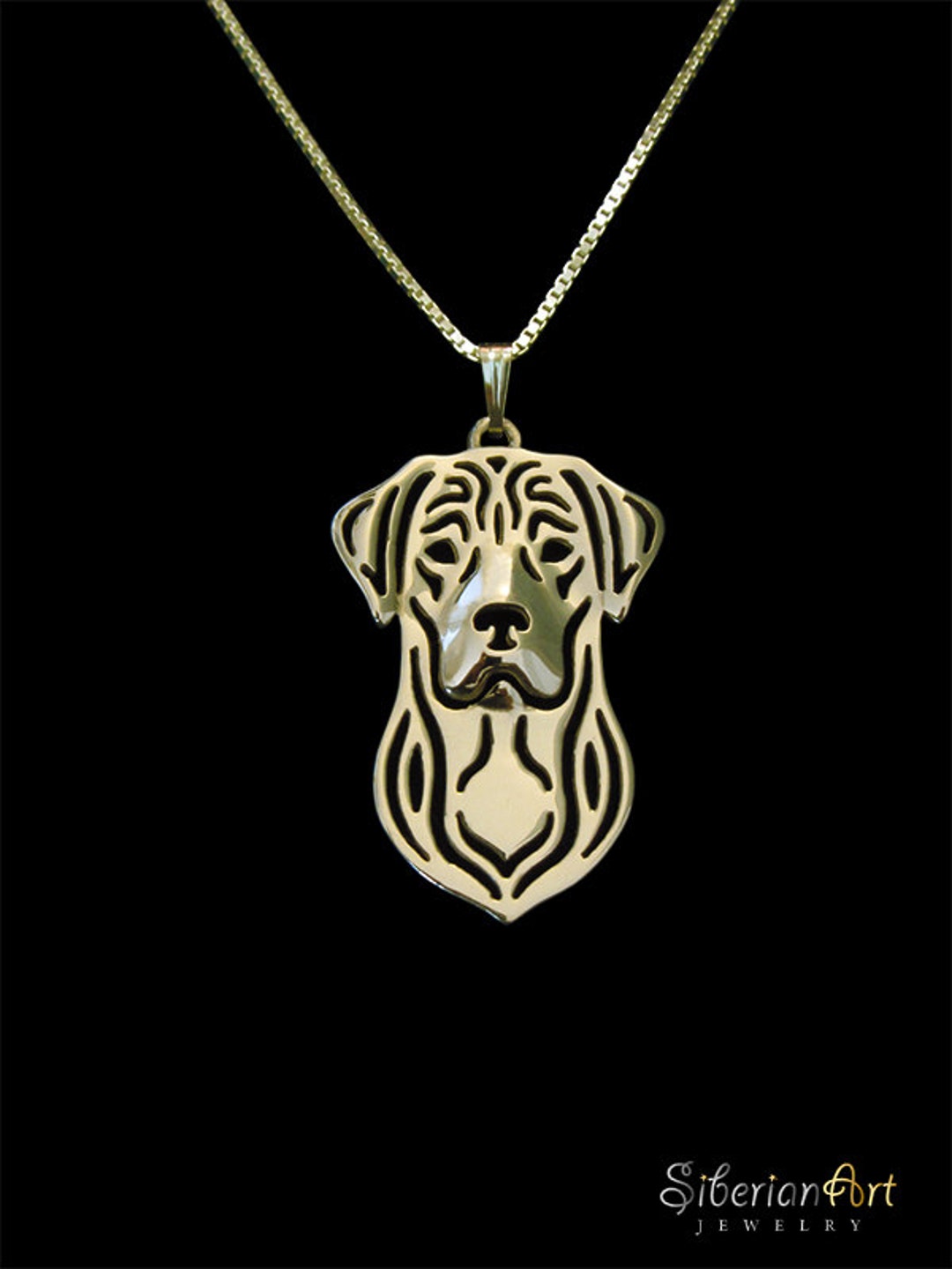 Labrador Retriever Solid Gold Pendant and Necklace - Etsy