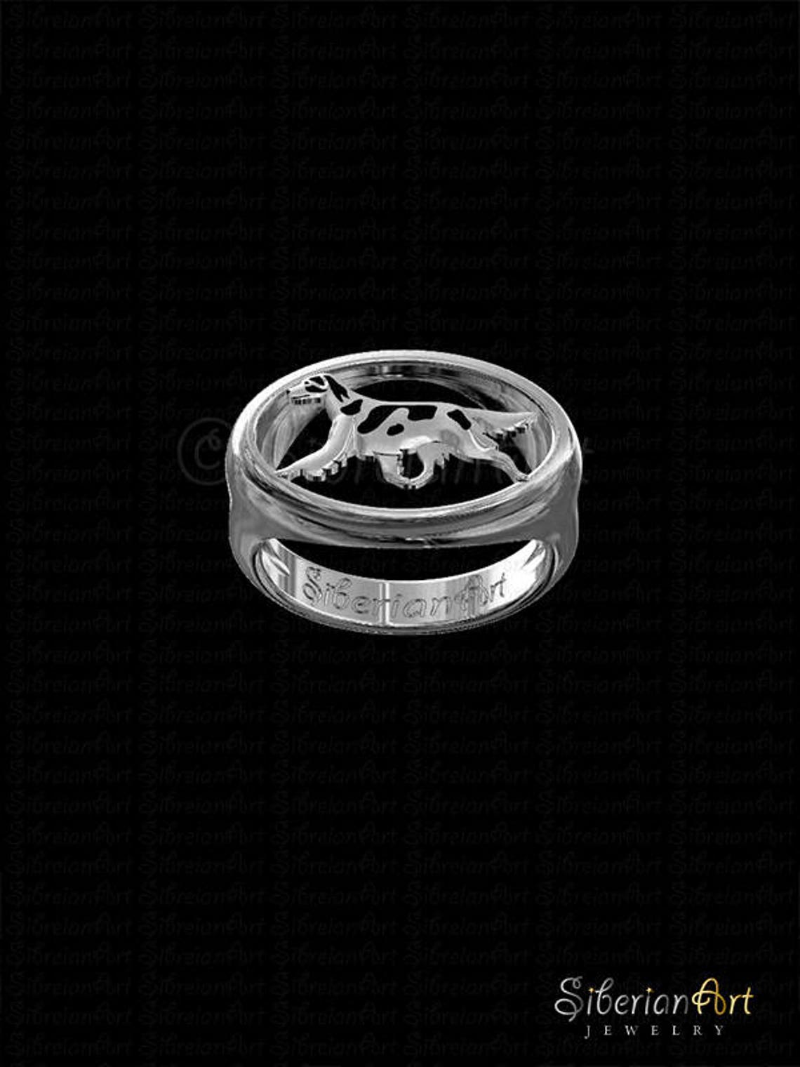 Irish Red and White Setter Ring Sterling Silver 925 Gift - Etsy