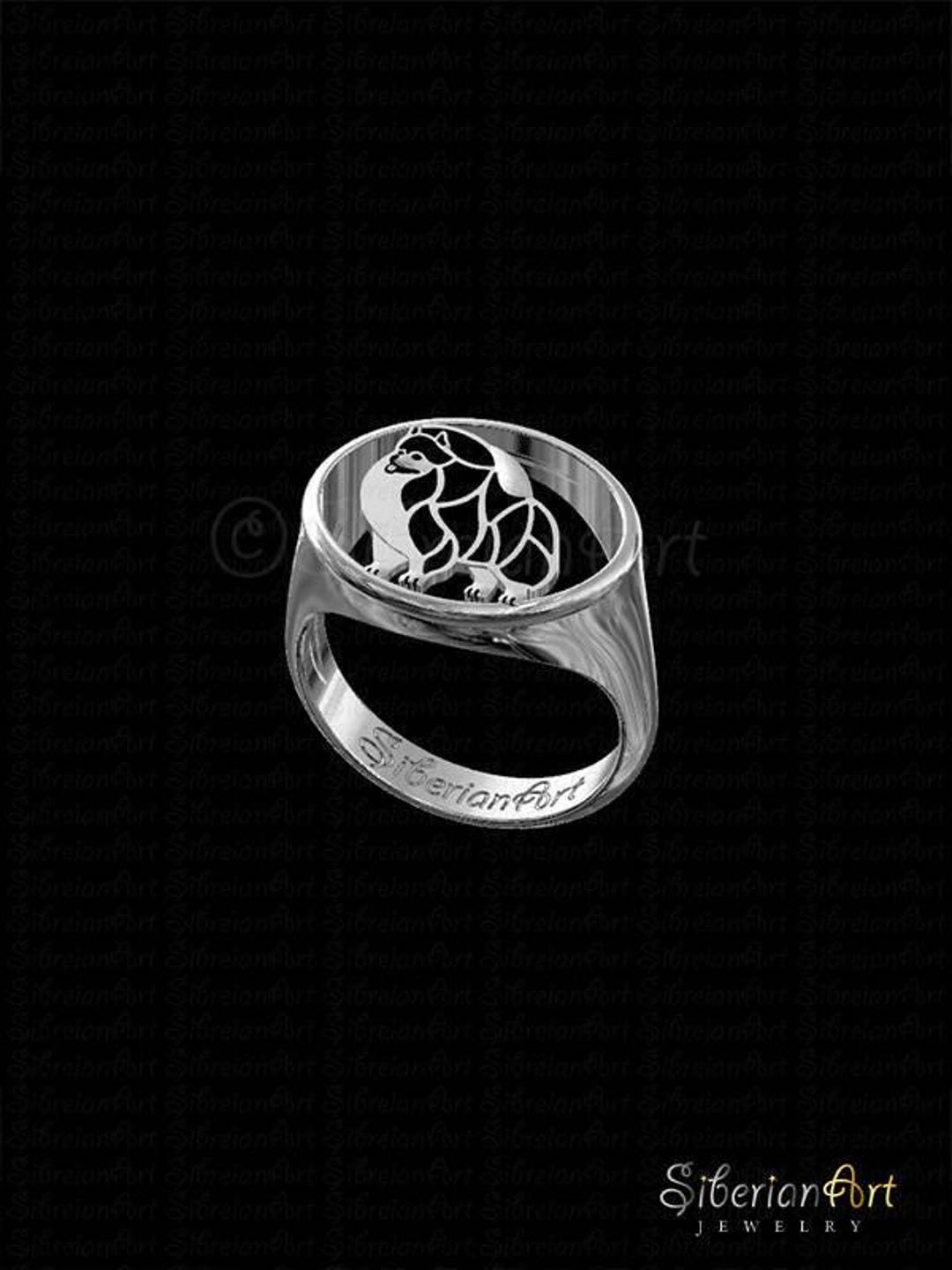 925 Sterling Silver Pomeranian Ring Gift for Dog Lovers Dog Ring Pet ...