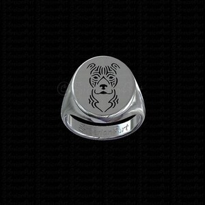 American Staffordshire Terrier Amstaff Ring Sterling - Etsy