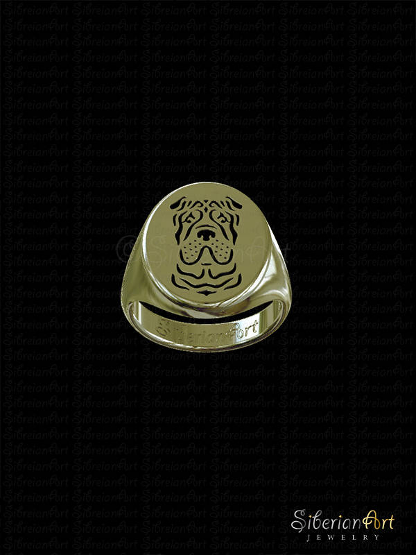 Chinese Shar Pei Ring Solid 14k Gold Gift for Dog Lovers - Etsy