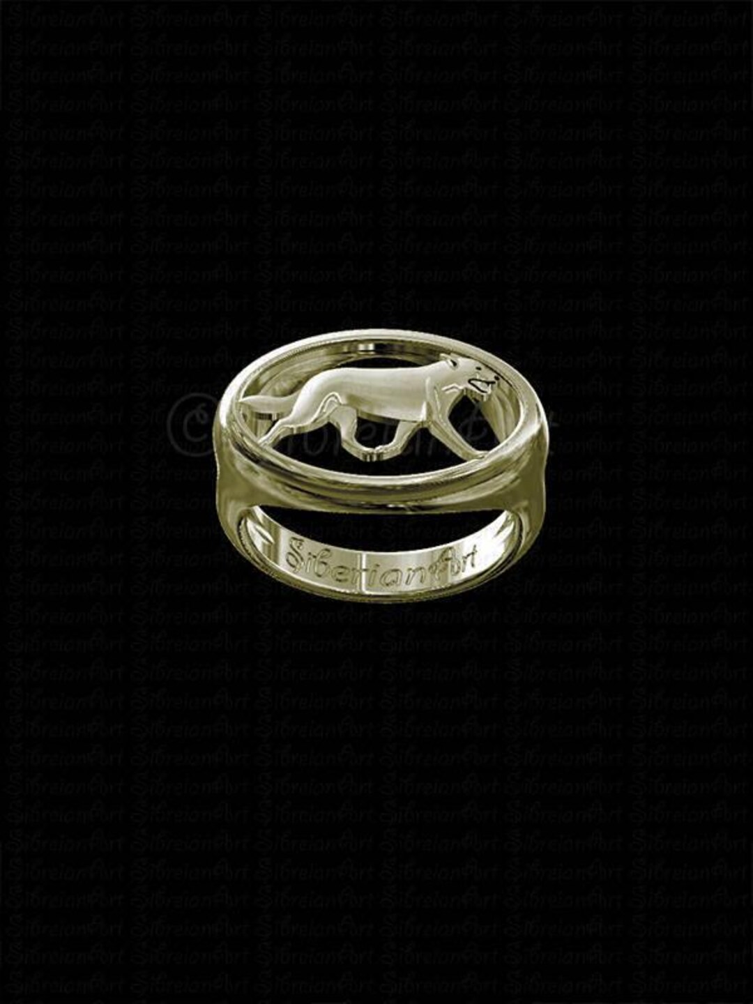 14k Yellow Gold Australian Kelpie Ring - Etsy