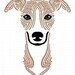 Whippet Print Artwork Gift for Dog Lovers Painting Wall Art Sighthound ...
