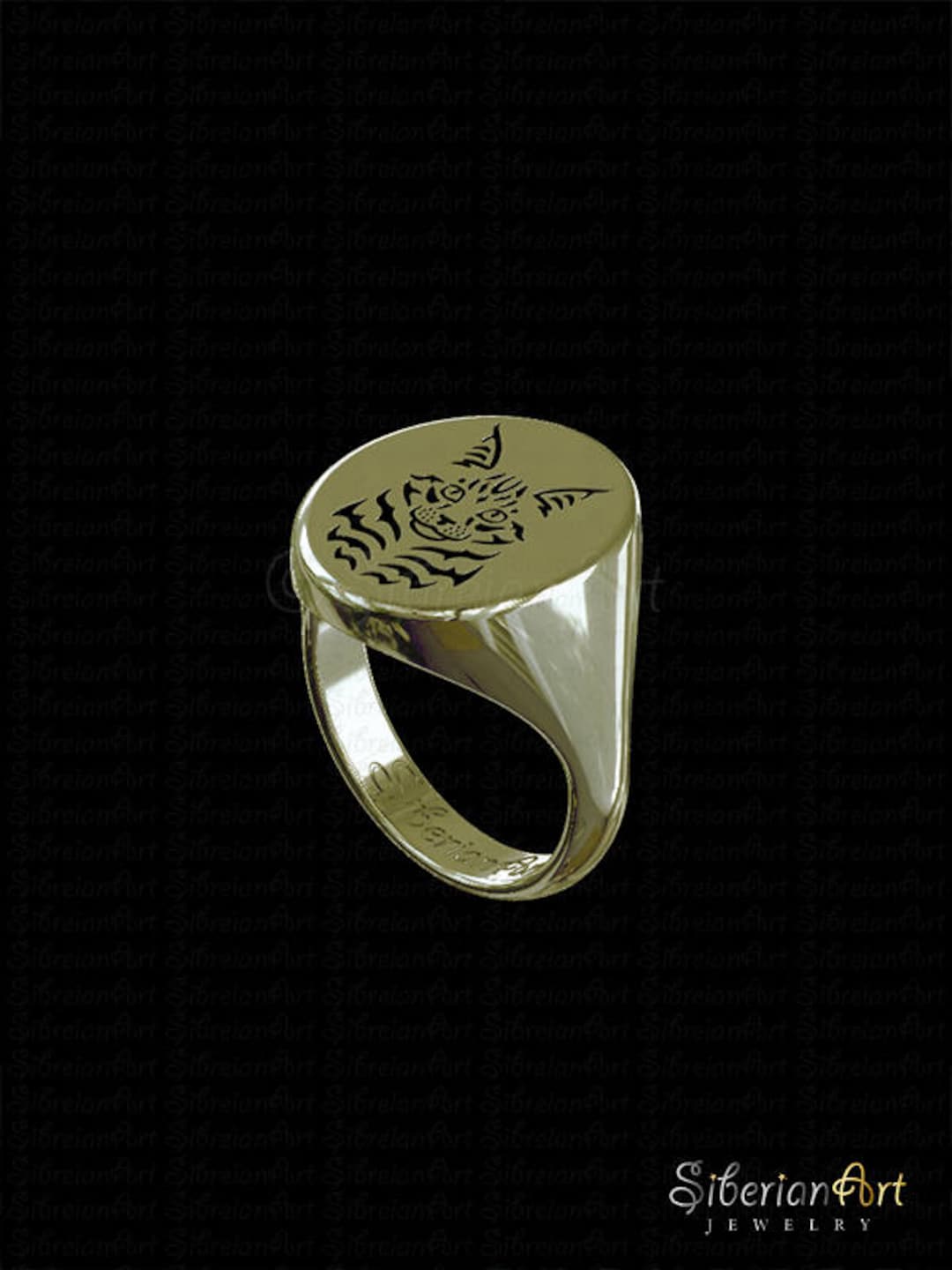 Maine Coon Cat Ring Solid 14k Gold Gift for Cat Lovers and - Etsy