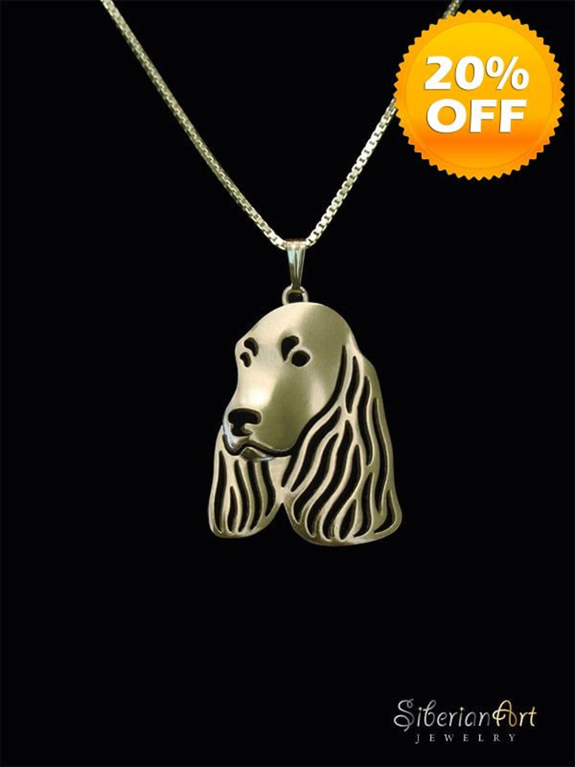 Field Spaniel Jewelry Solid Gold - Etsy