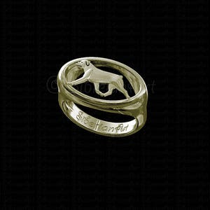 Rottweiler Movement Ring Solid 14k Gold Gift for Dog Lovers and Owners ...