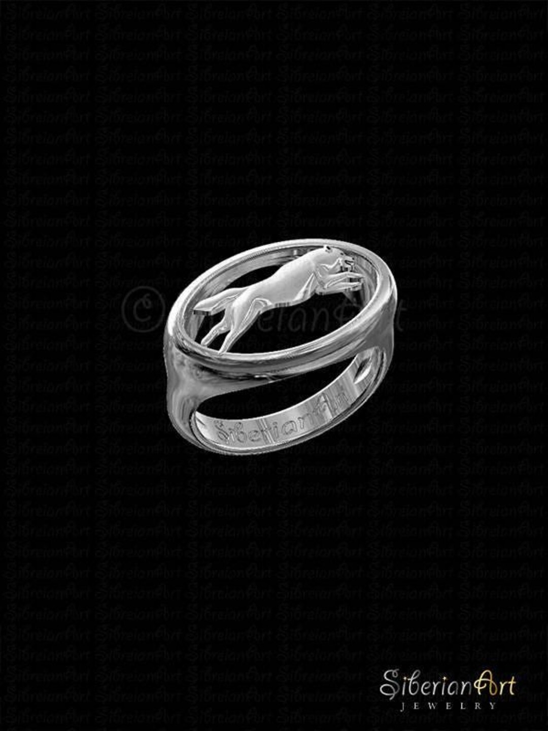 925 Sterling Silver Siberian Husky Ring Gift for Dog Lovers Dog Ring ...