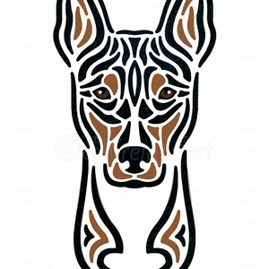 Basenji tricolor Print - Etsy