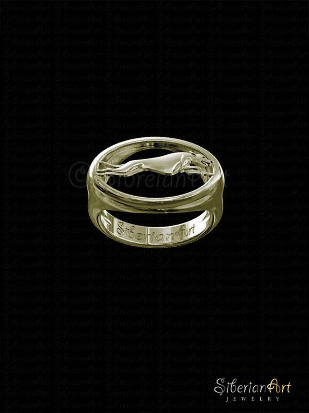 14k Yellow Gold Whippet Ring Gift for Dog Lovers Dog Ring Pet Jewelry ...