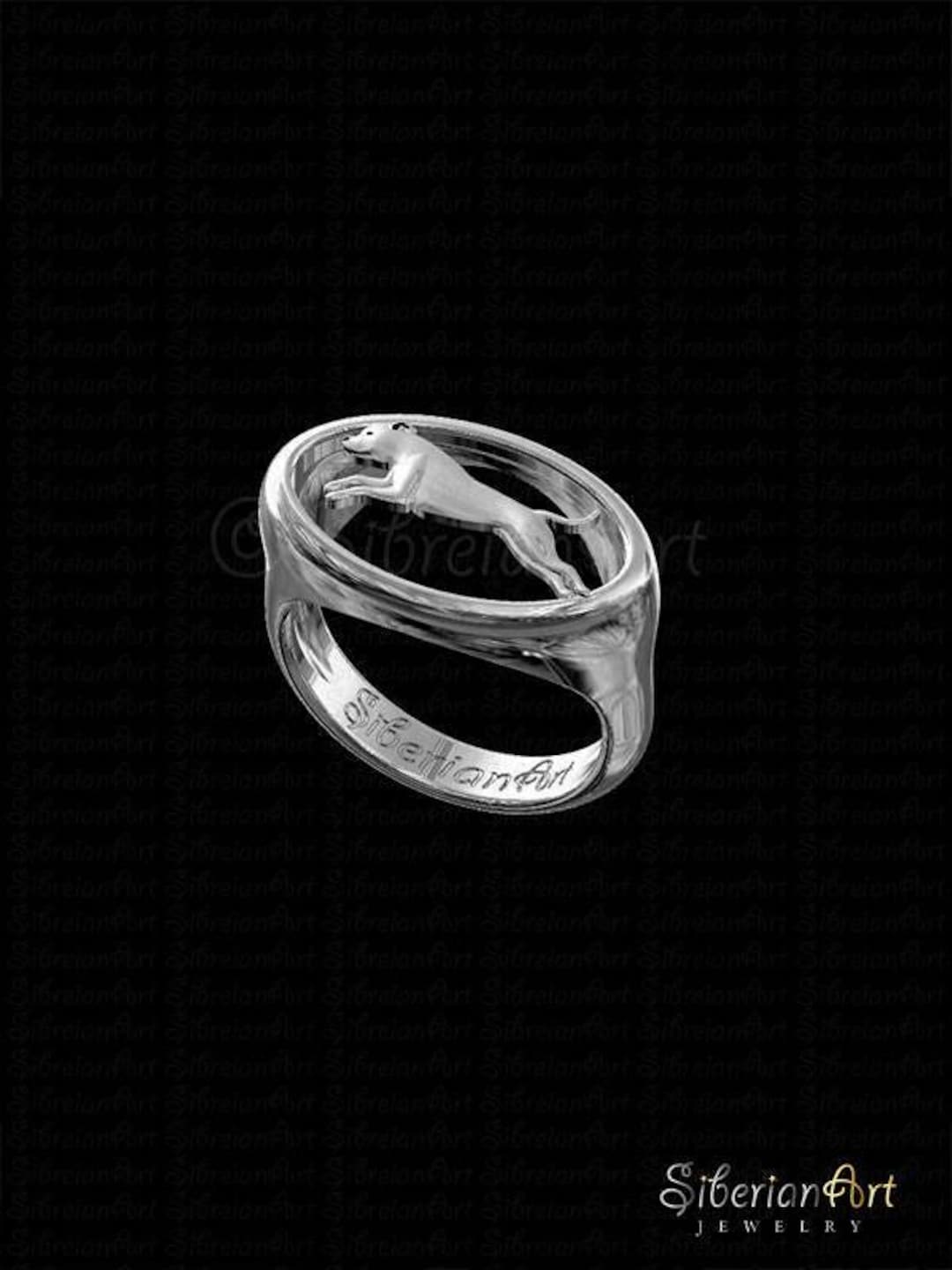 Sterling Silver American Staffordshire Terrier Ring - Etsy