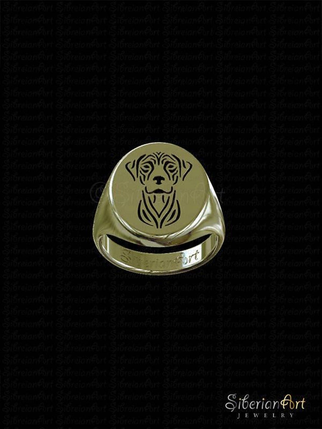 14k Yellow Gold Rhodesian Ridgeback Ring Gift for Dog Lovers Dog Ring ...