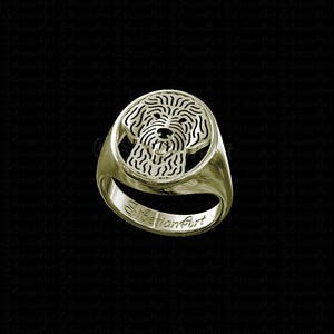 Labradoodle Ring Solid 14k Gold Gift for Dog Lovers and - Etsy