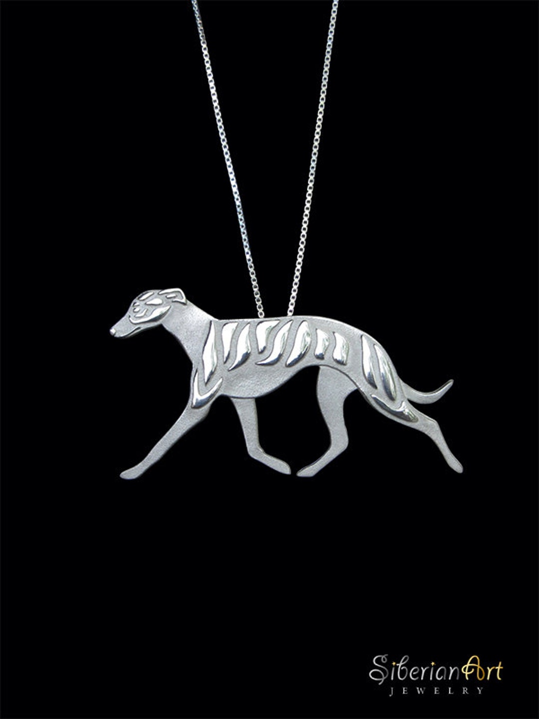 Whippet Movement Jewelry Sterling Silver Pendant and Necklace. - Etsy UK