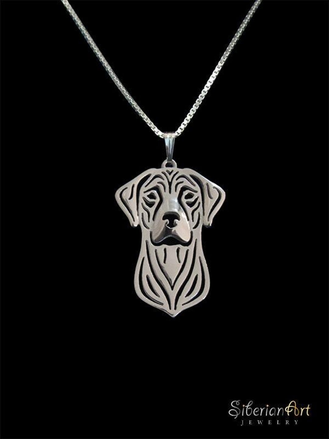 Rhodesian Ridgeback Necklace Sterling Silver Pet Dog Ridgeback African ...